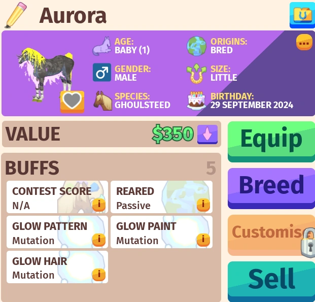 T/S Triple glow Ghoulsteed | Fandom
