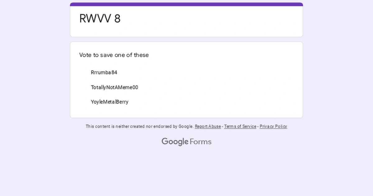 RWVV 8 is out go vote | Fandom