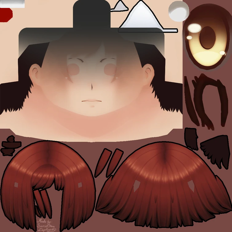 I wanted to give a custom face to a male student, I added shadow in the texture but only the ...