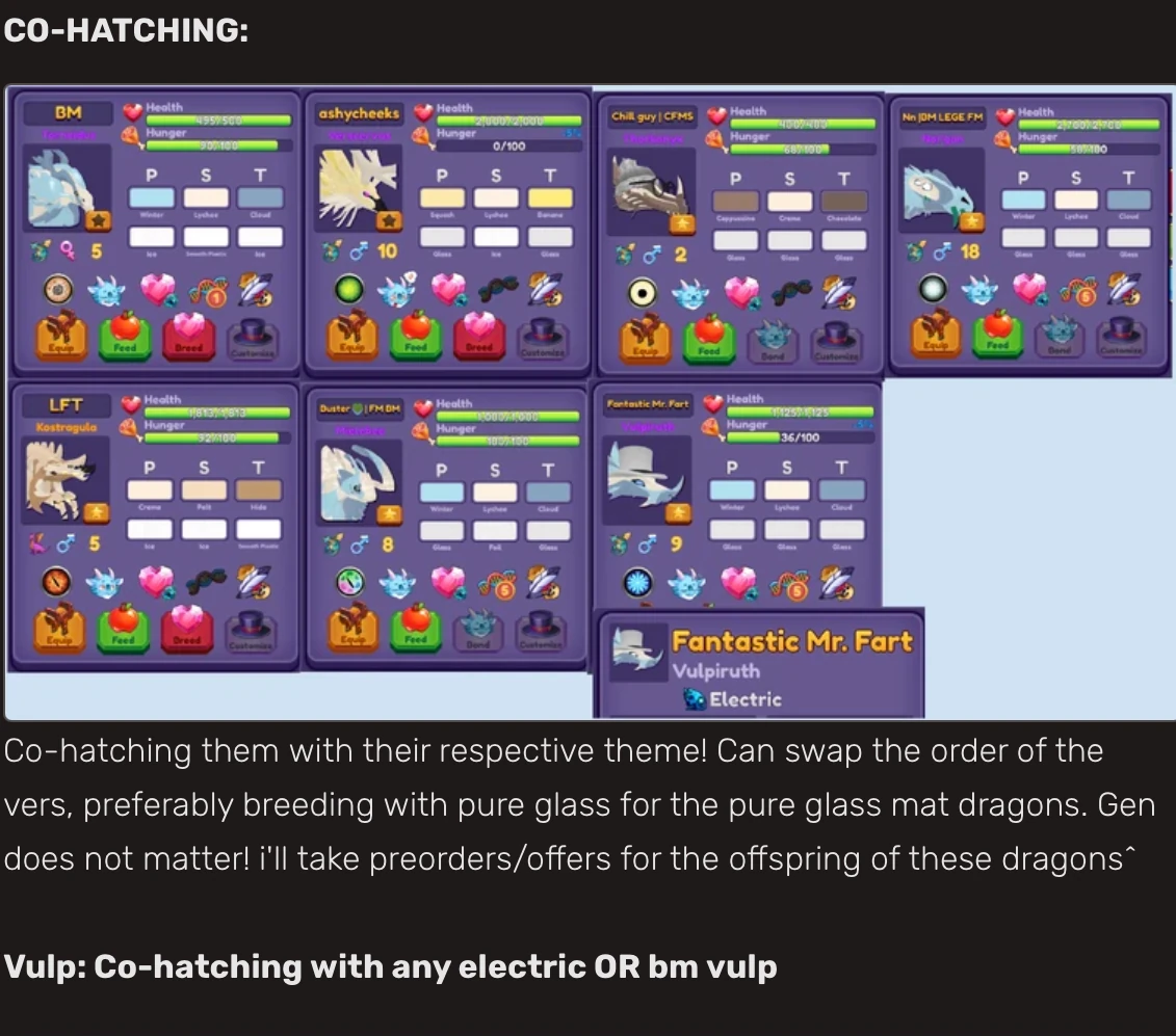 Trading/selling themed events + co-hatching! | Fandom