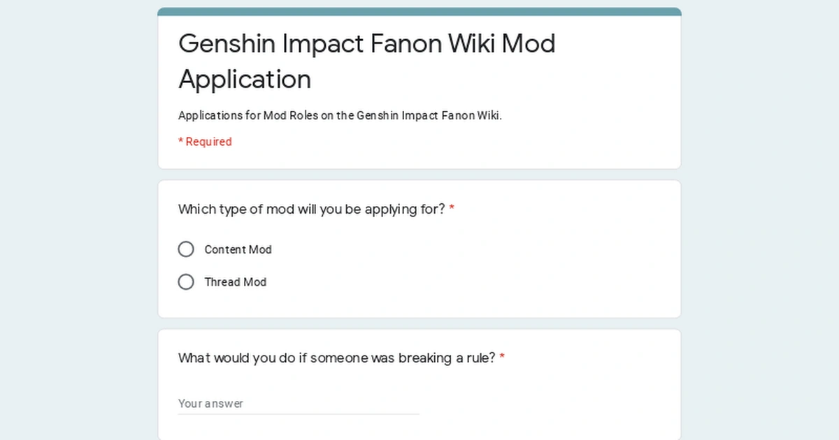 Mod Applications! | Fandom