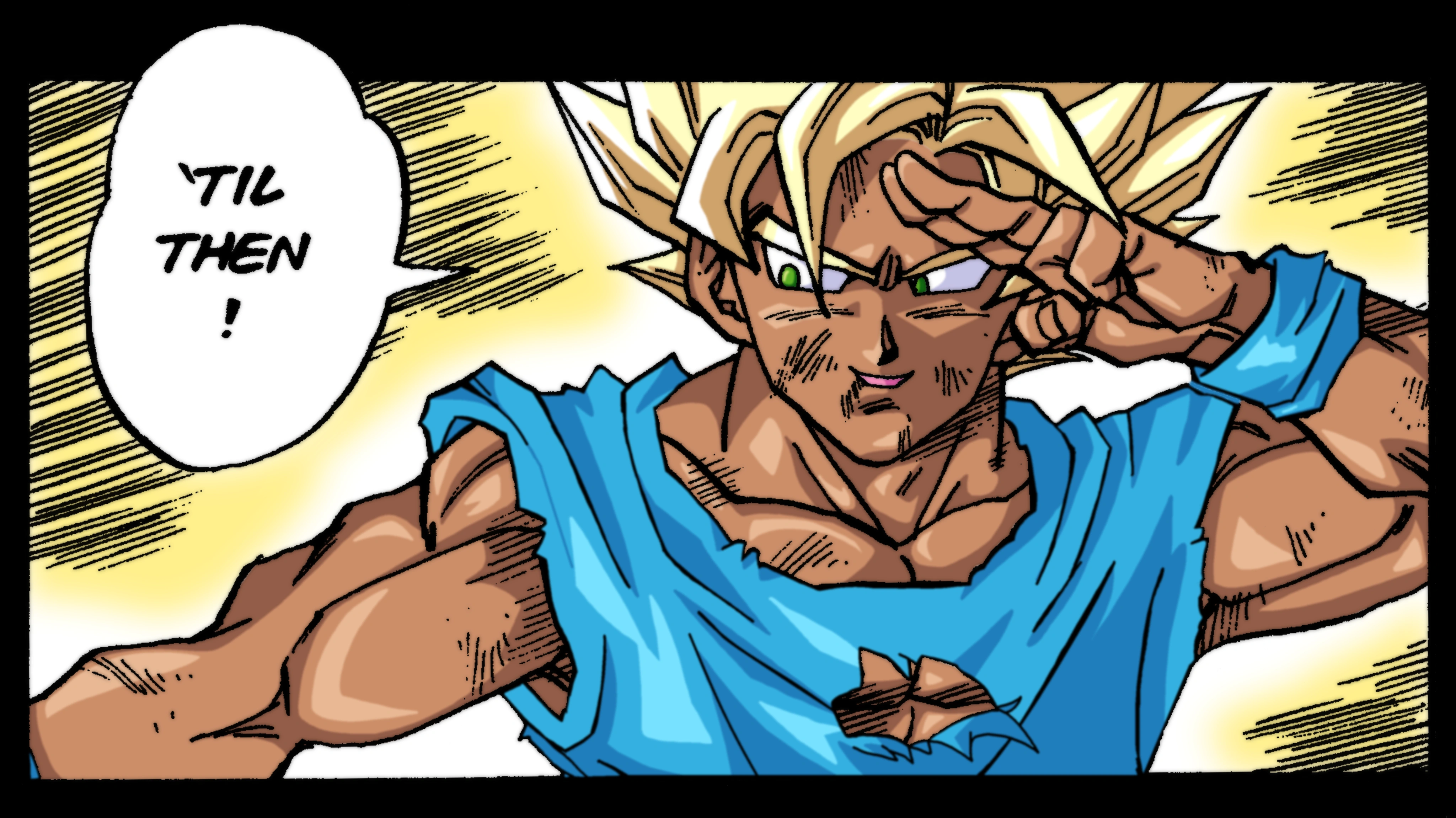 Colored a panel from DB#516 with Toriyama colors. | Fandom