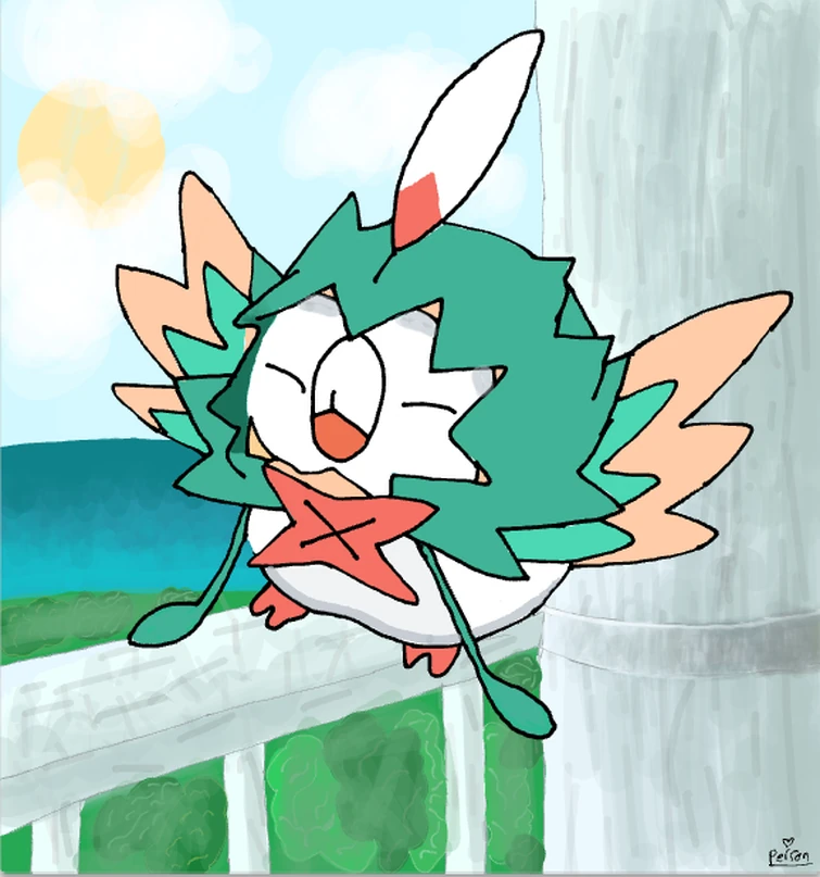 Rowlet in decidueye costume in the Pokemon School | Fandom
