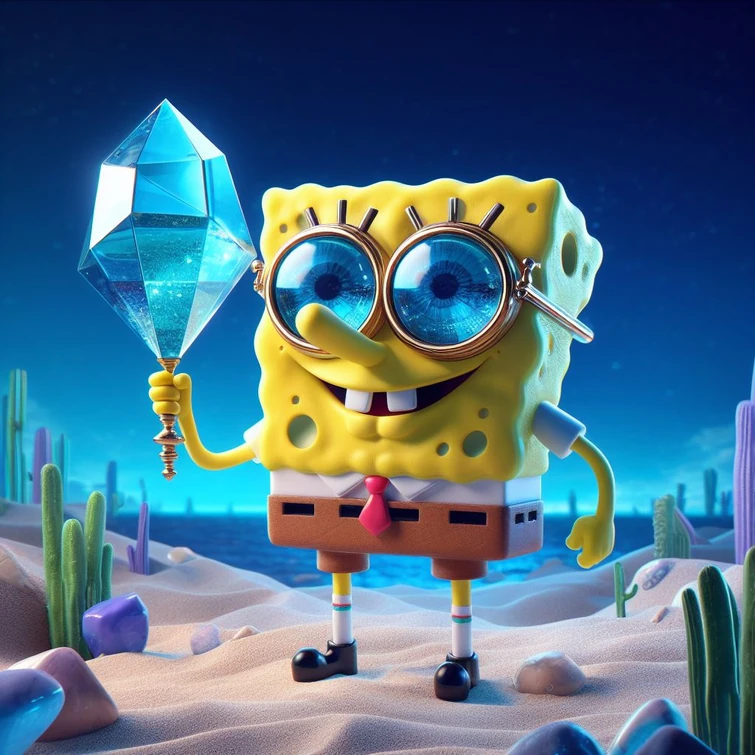 Some AI Art of SpongeBob SquarePants Holding a Crystal | Fandom
