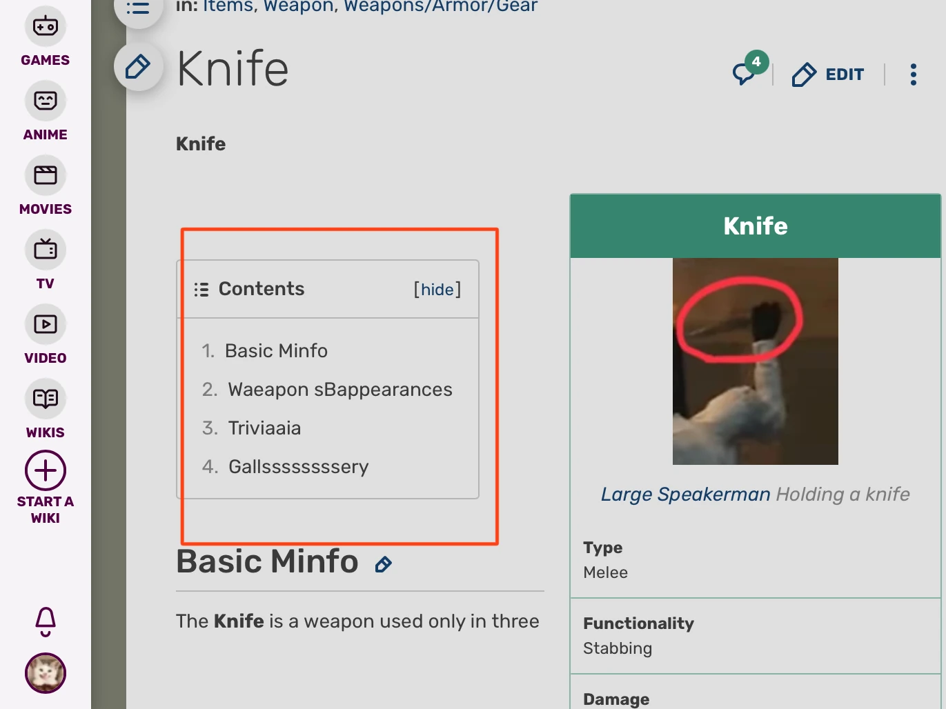 the knife. | Fandom