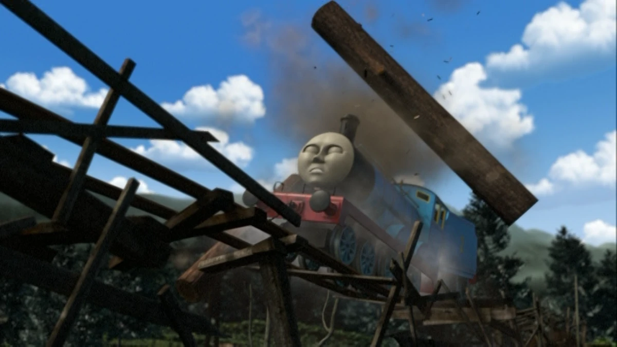 Y'all remember that Thomas episode where Edward was getting hit by logs ...