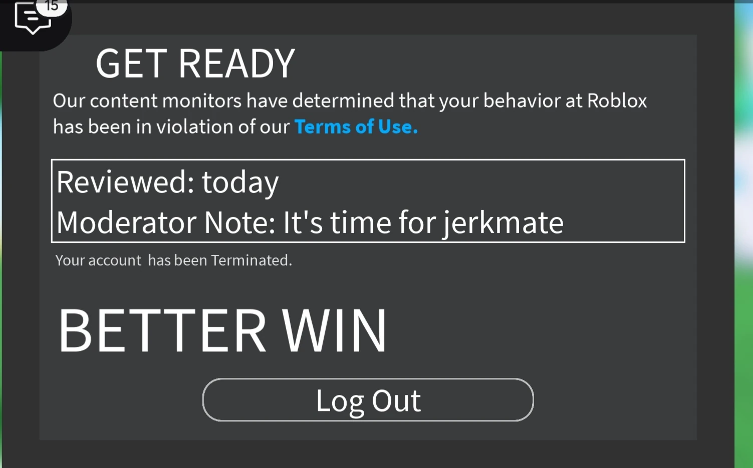 New ban message real | Fandom
