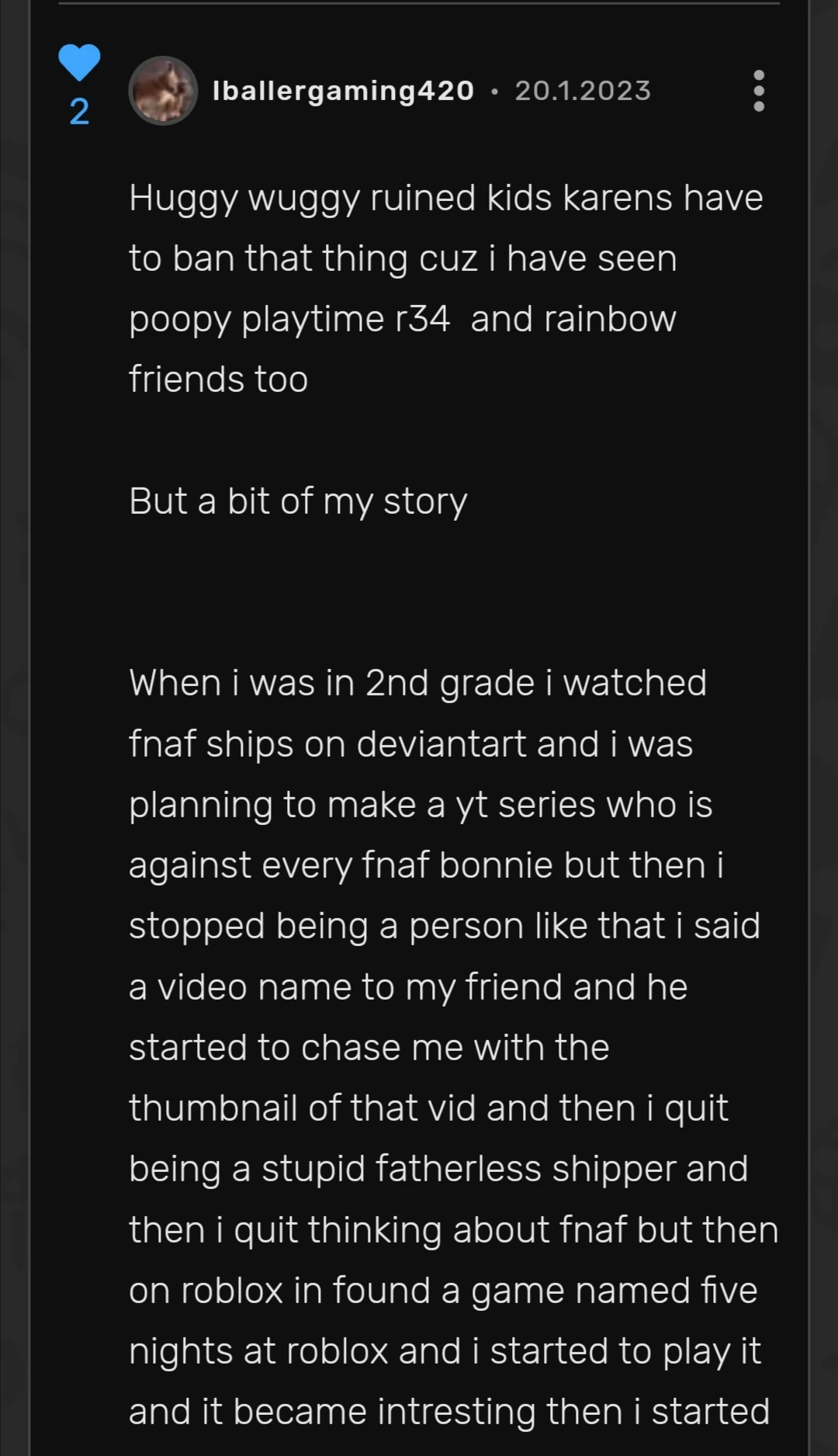 My reply to my own post | Fandom