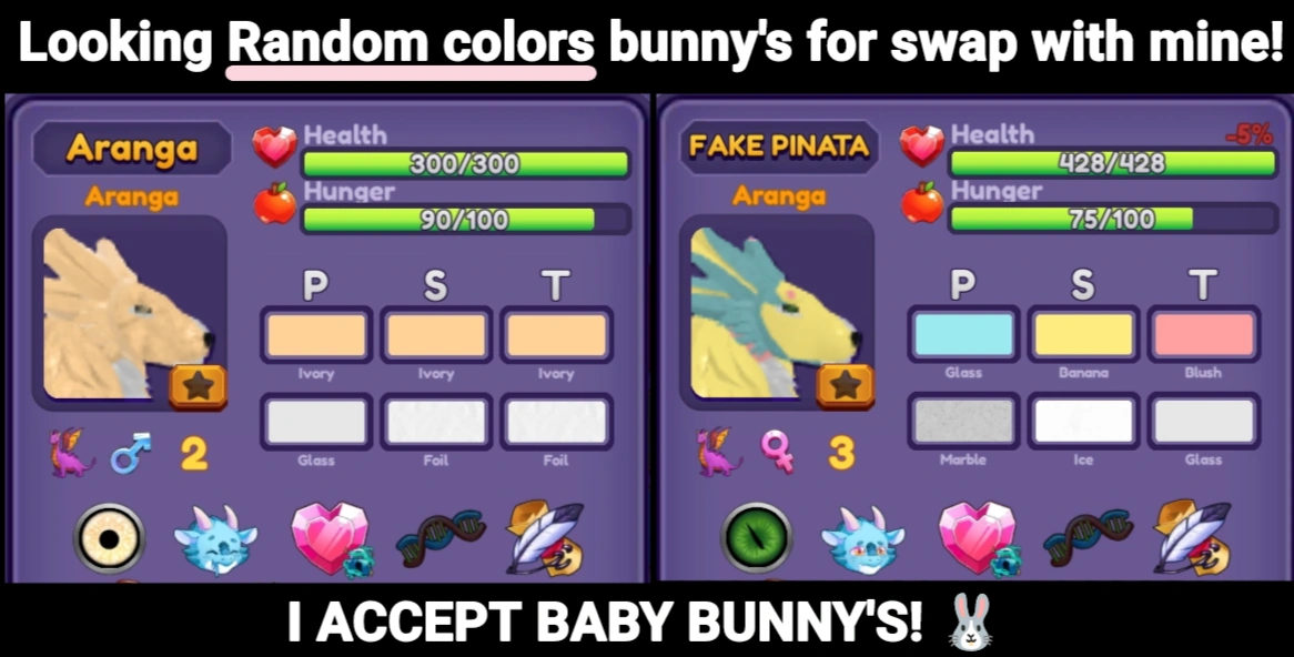 Looking Random Colors Aranga's to swap! | Fandom