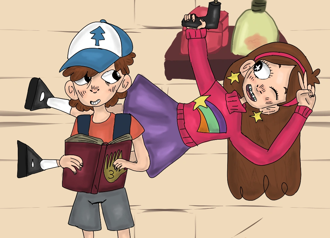 Mabel and Dipper in my new art style! | Fandom