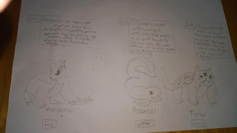 My new fan made region starters | Fandom