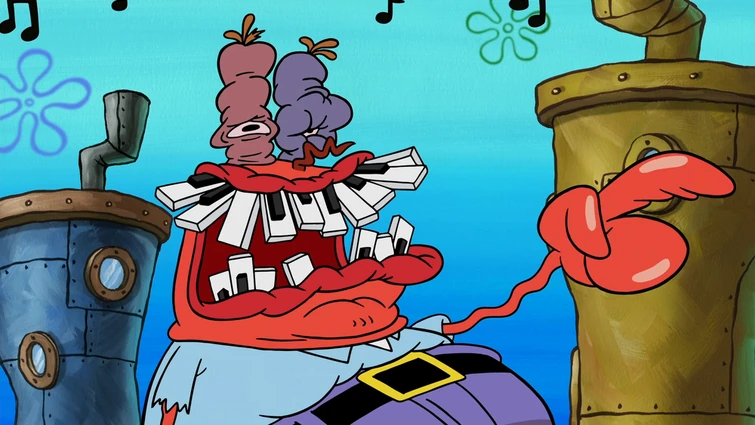 I would've liked this scene if SpongeBob beated Mr. Krabs with that ...