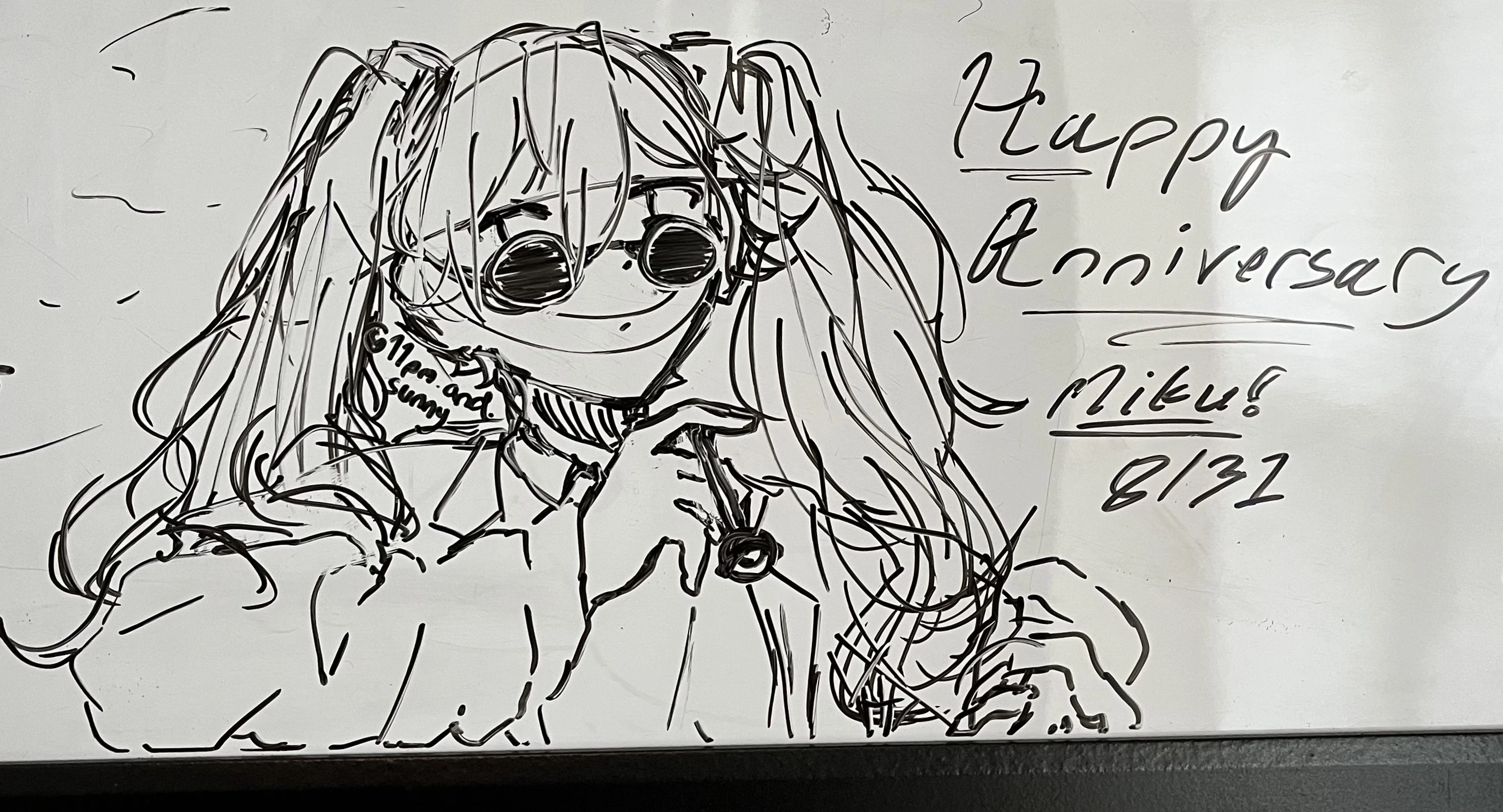 whiteboard miku anniversary drawing | Fandom