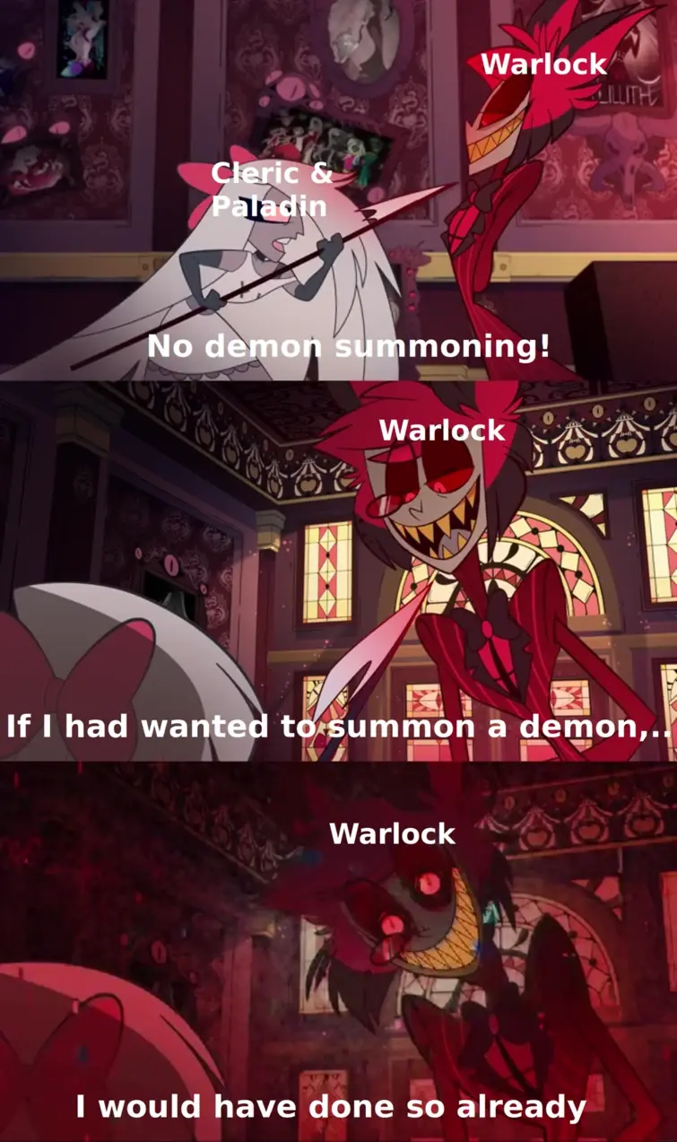 hazbin warlock meme | Fandom