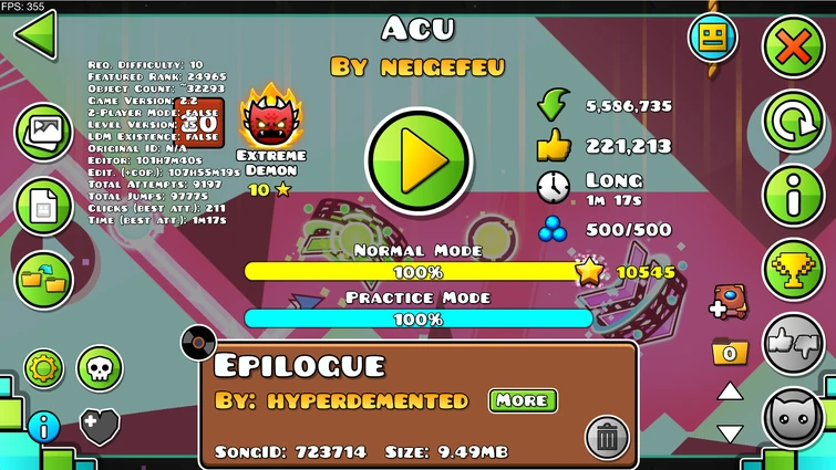 ACU 100% FIRST EXTREME 200 DEMONS ALL PATHS COMPLETE GGGGGGGGGGGGG | Fandom