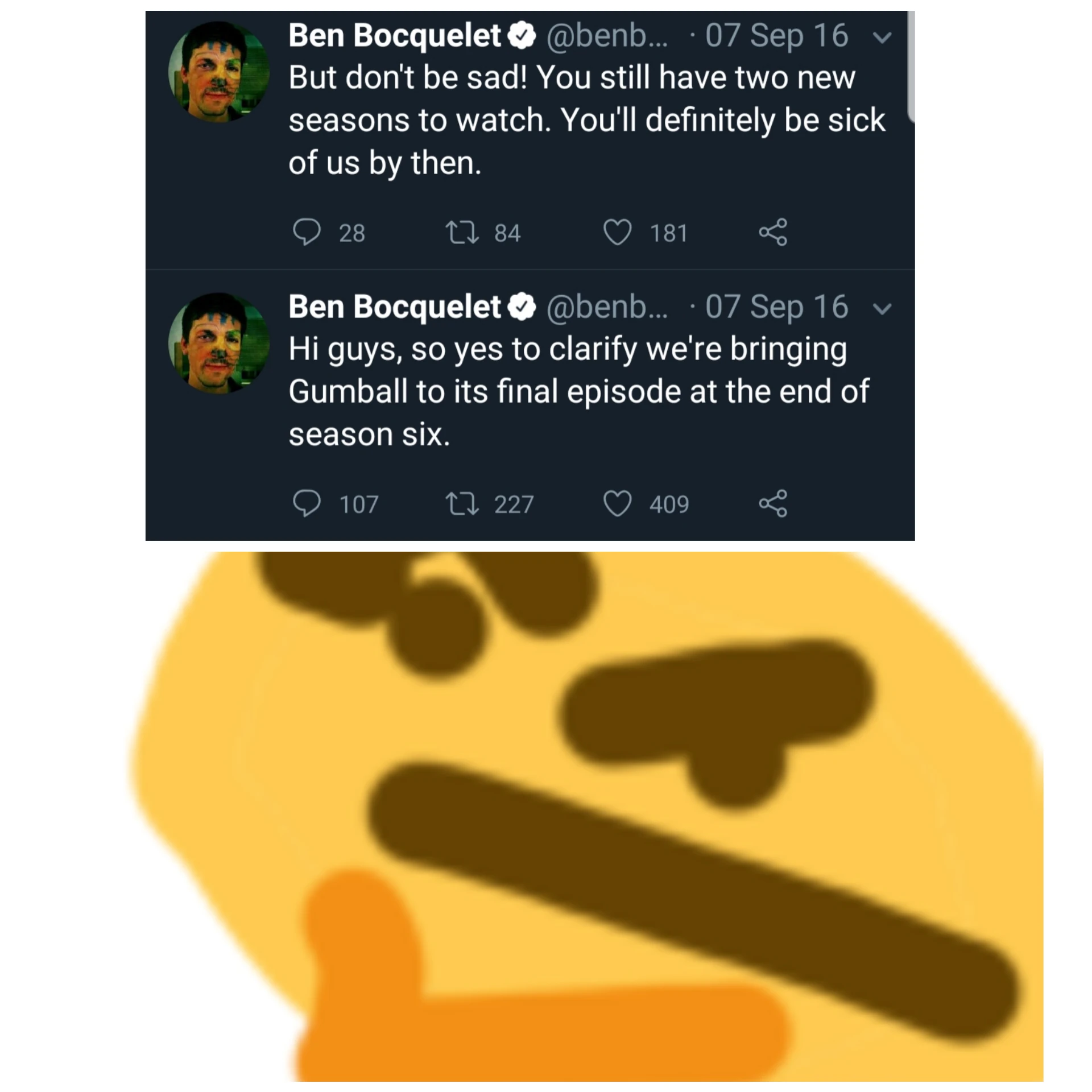 Ben the creator of gumball tweet from 2 years ago | Fandom