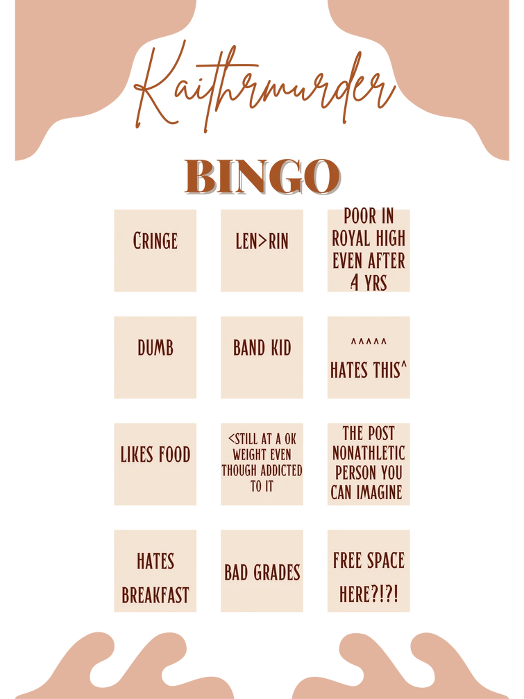 kin bingo i made in canva | Fandom