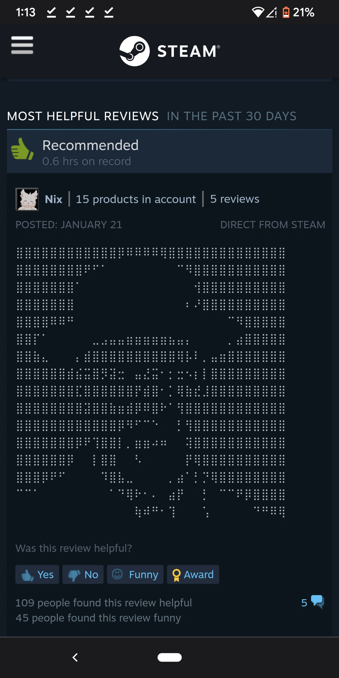 Changed reviews on steam: | Fandom