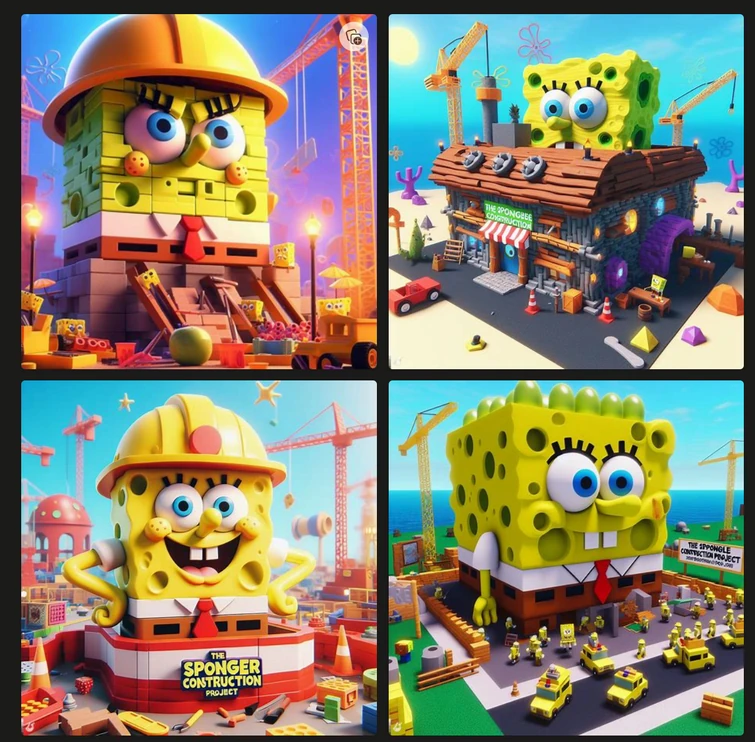 i put The Spongy Construction project a SpongeBob SquarePants Roblox game into Microsoft Bing ...