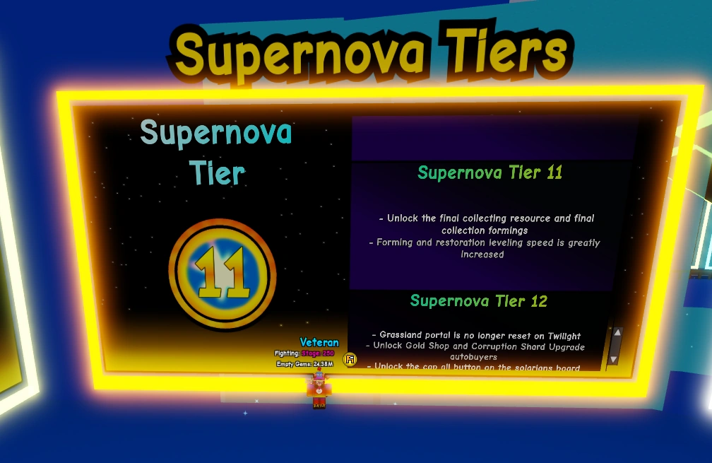 tier 11 supernova | Fandom