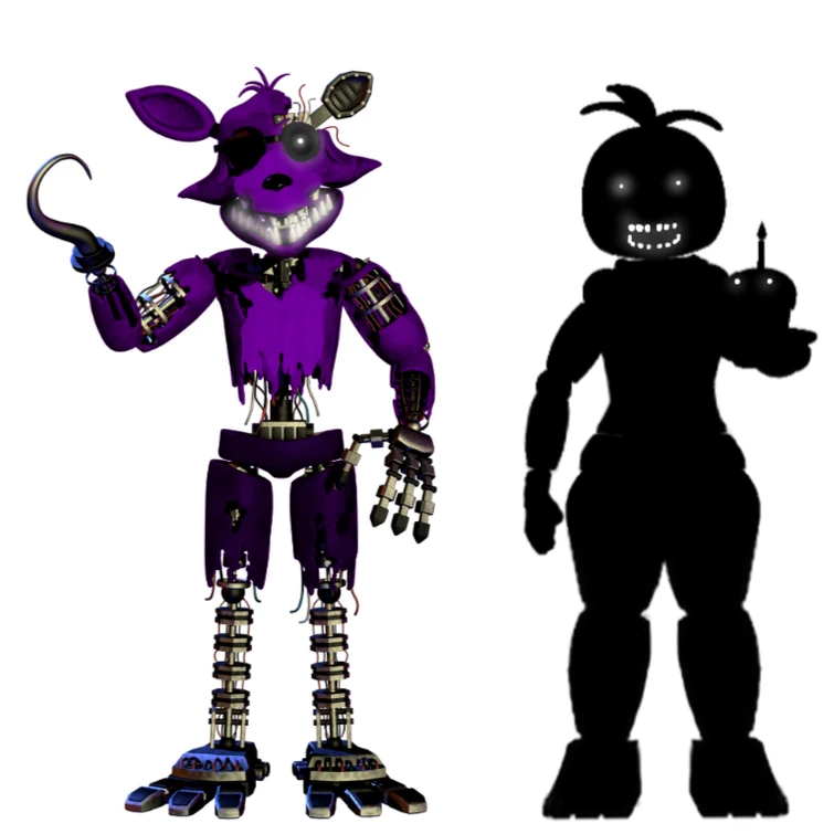 Fnaf edit: shadow foxy + shadow chica | Fandom