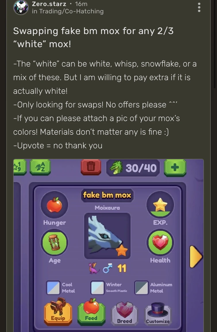 Repost! swapping mox 4 mox! | Fandom