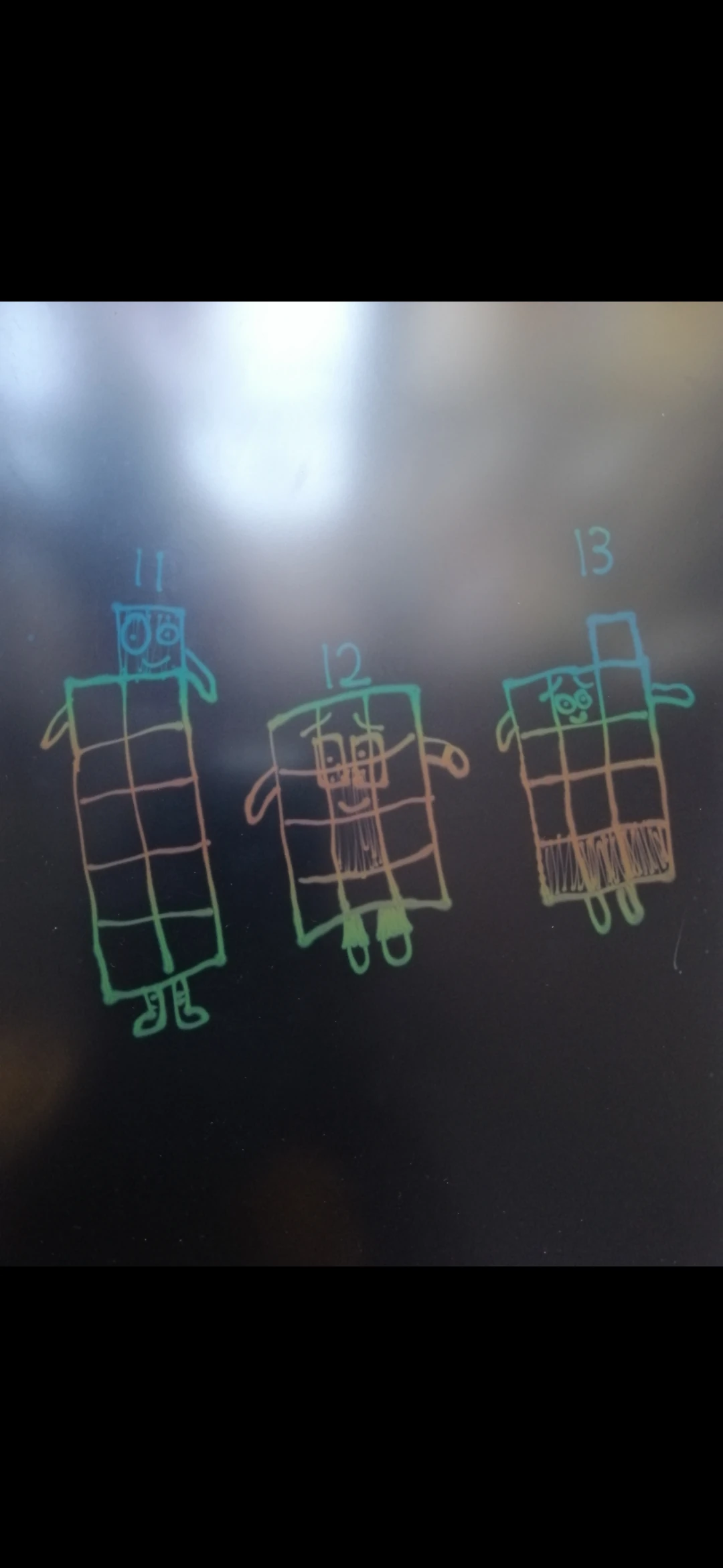 I drew numberblocks 11-20 but their faces aren't at the bottom | Fandom