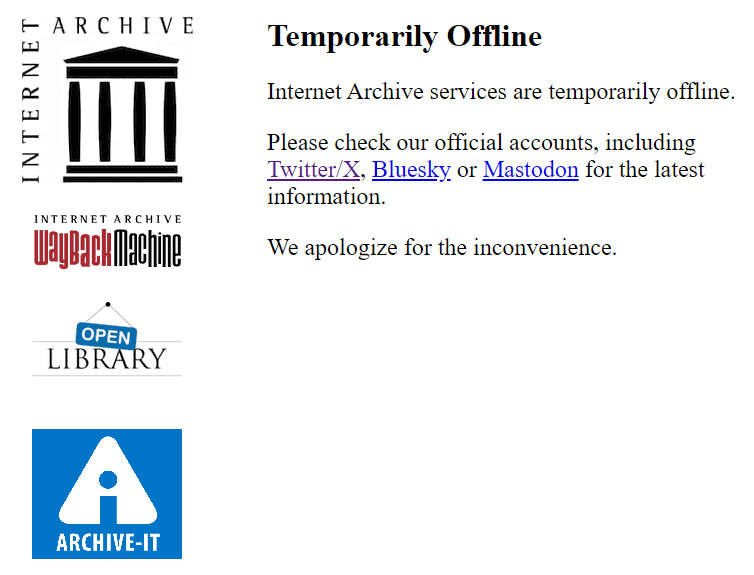 R.I.P Internet Archive (1996-2024) | Fandom