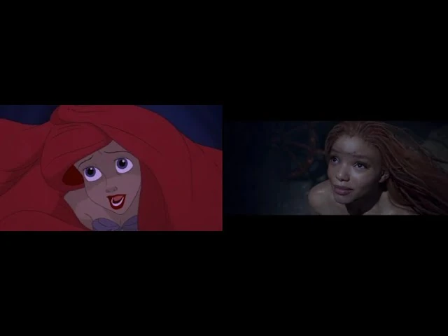 The Little Mermaid Trailer - 1989 vs 2023 Comparison SIDE BY SIDE. | Fandom