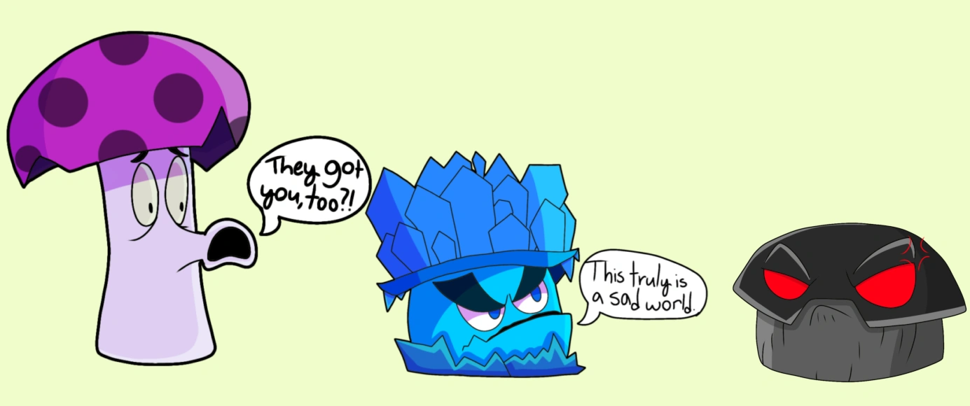 Just saw Doom-shroom's new PVZ2 design. I hate it, so I made art to ...