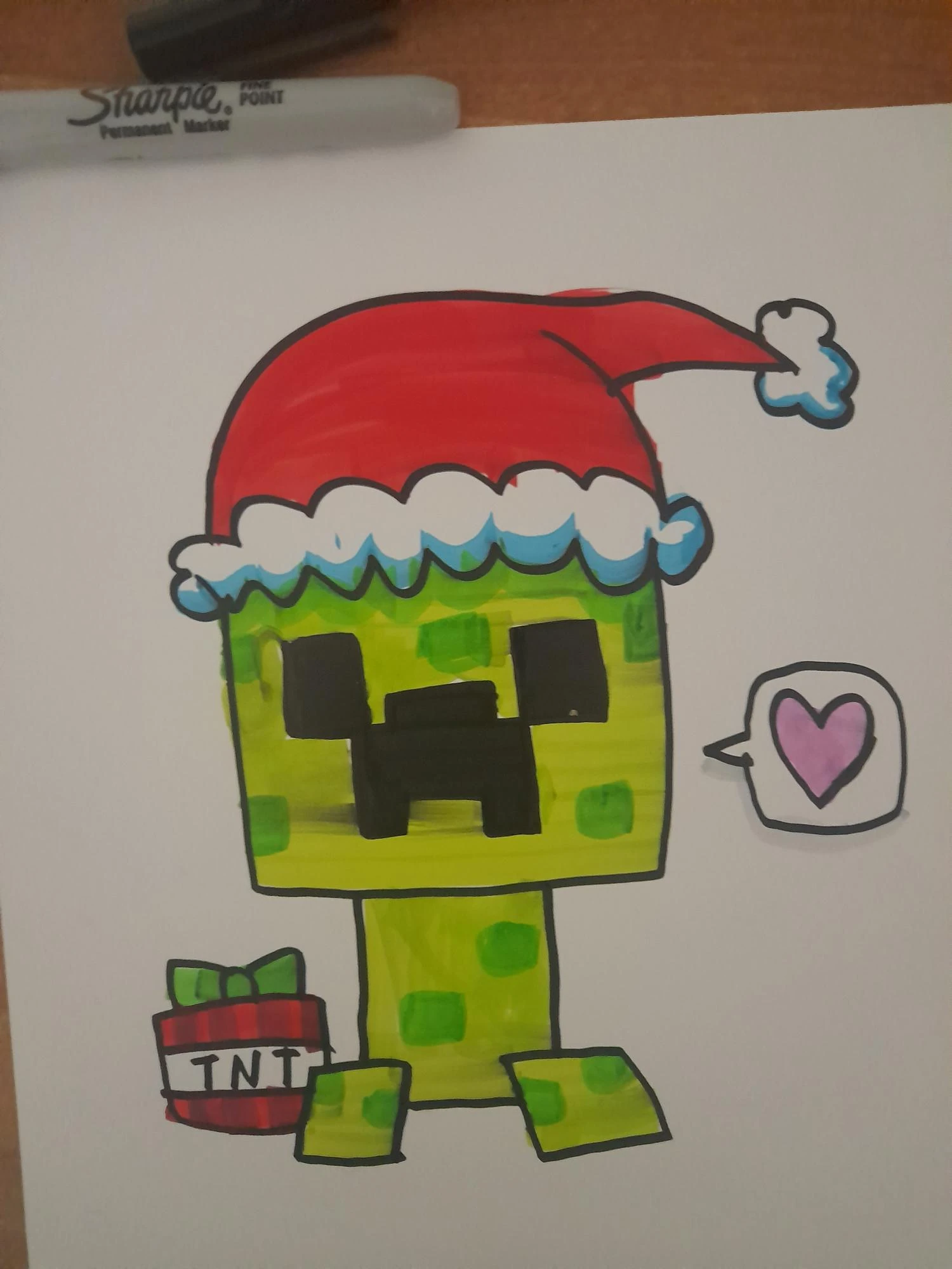 My drawing of a Christmas Creeper | Fandom