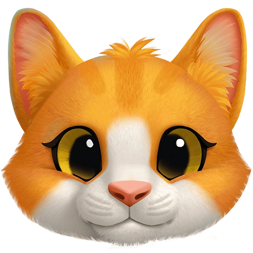 Twitter Emoji Sticker's version of the cat head emoji is very cute ngl ...