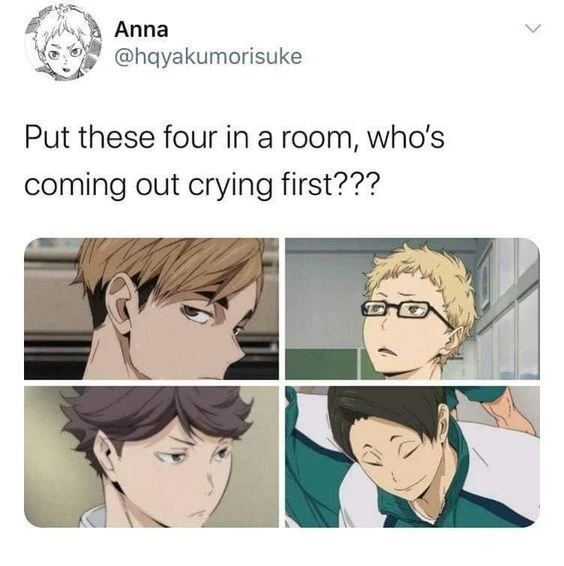 who's coming out crying first? | Fandom