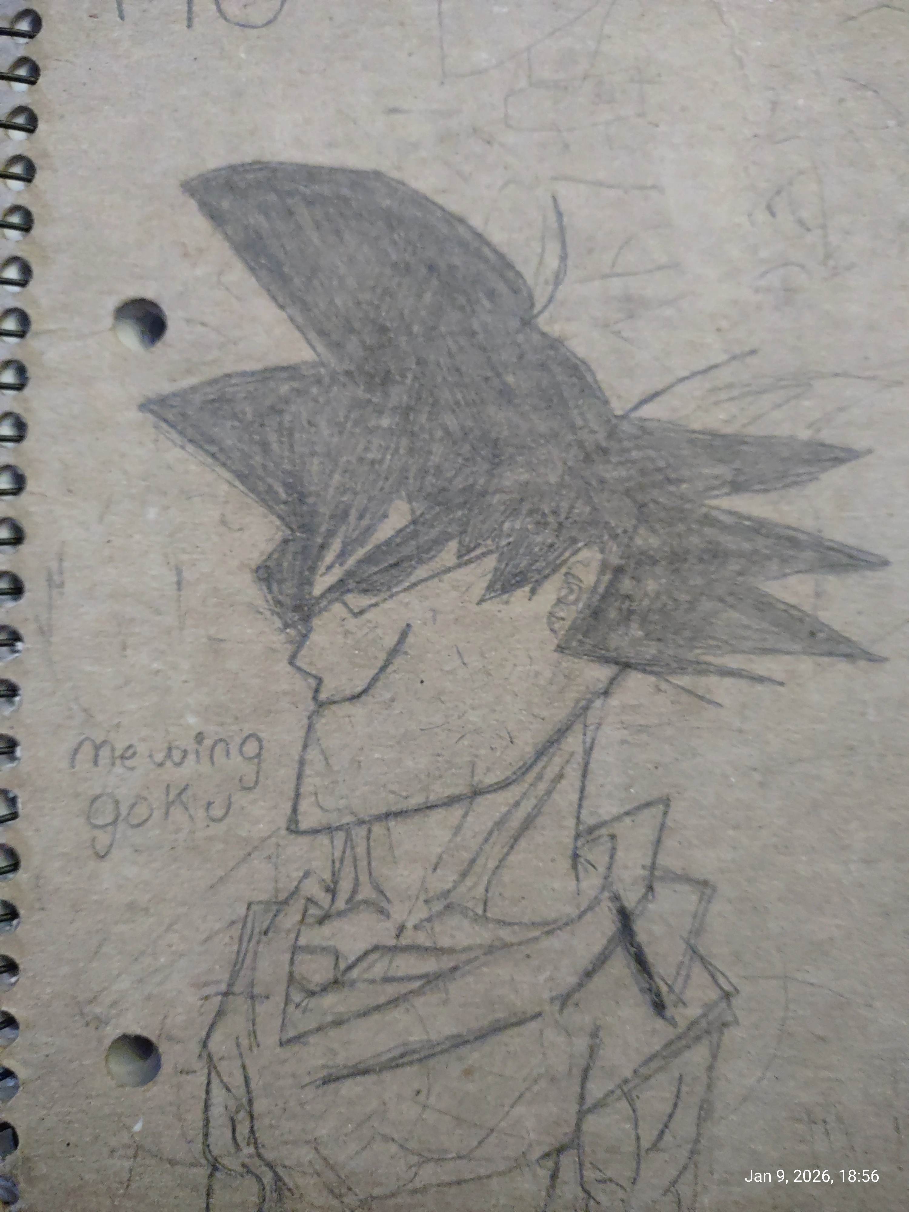 got bored in math class so I drew mewing Goku | Fandom
