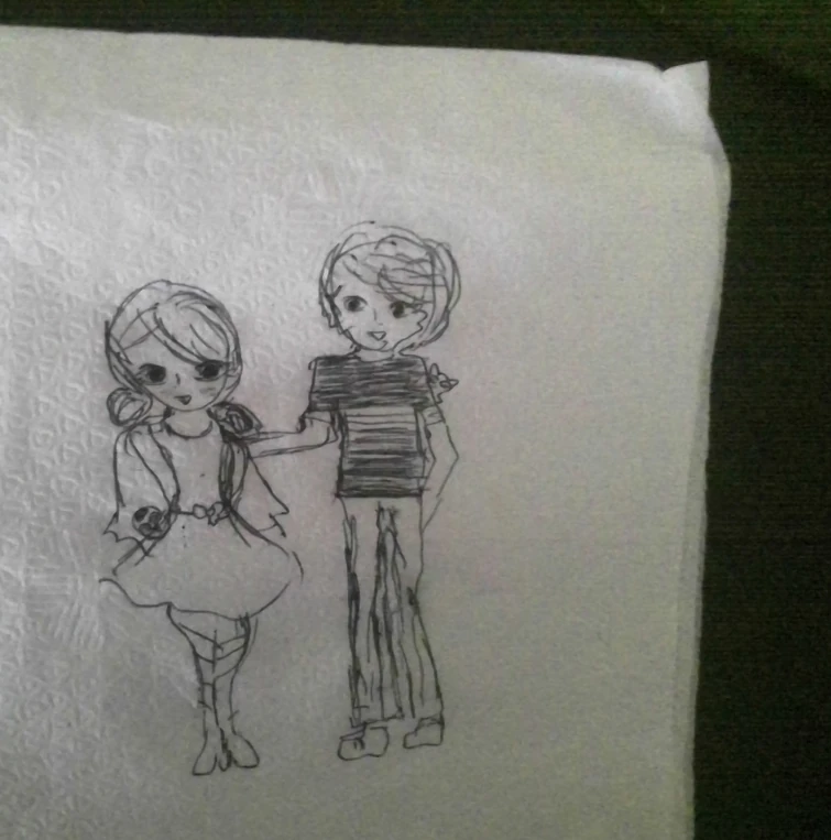 my Adrientte fan art on a tissue.... | Fandom