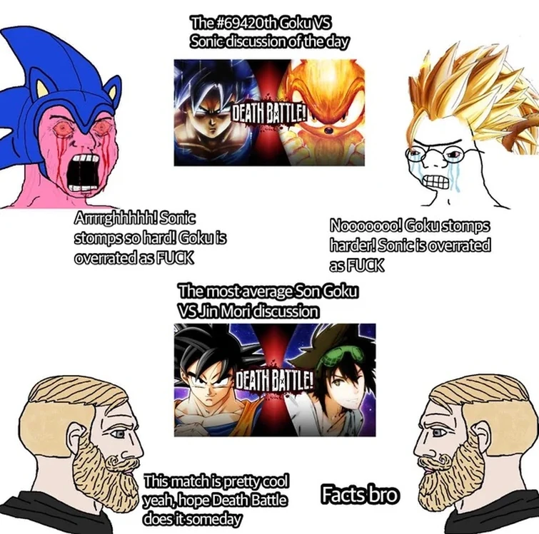 Goku Vs Sonic And Goku Vs Mori Jin in a nutshell (NOT MADE BY ME) | Fandom