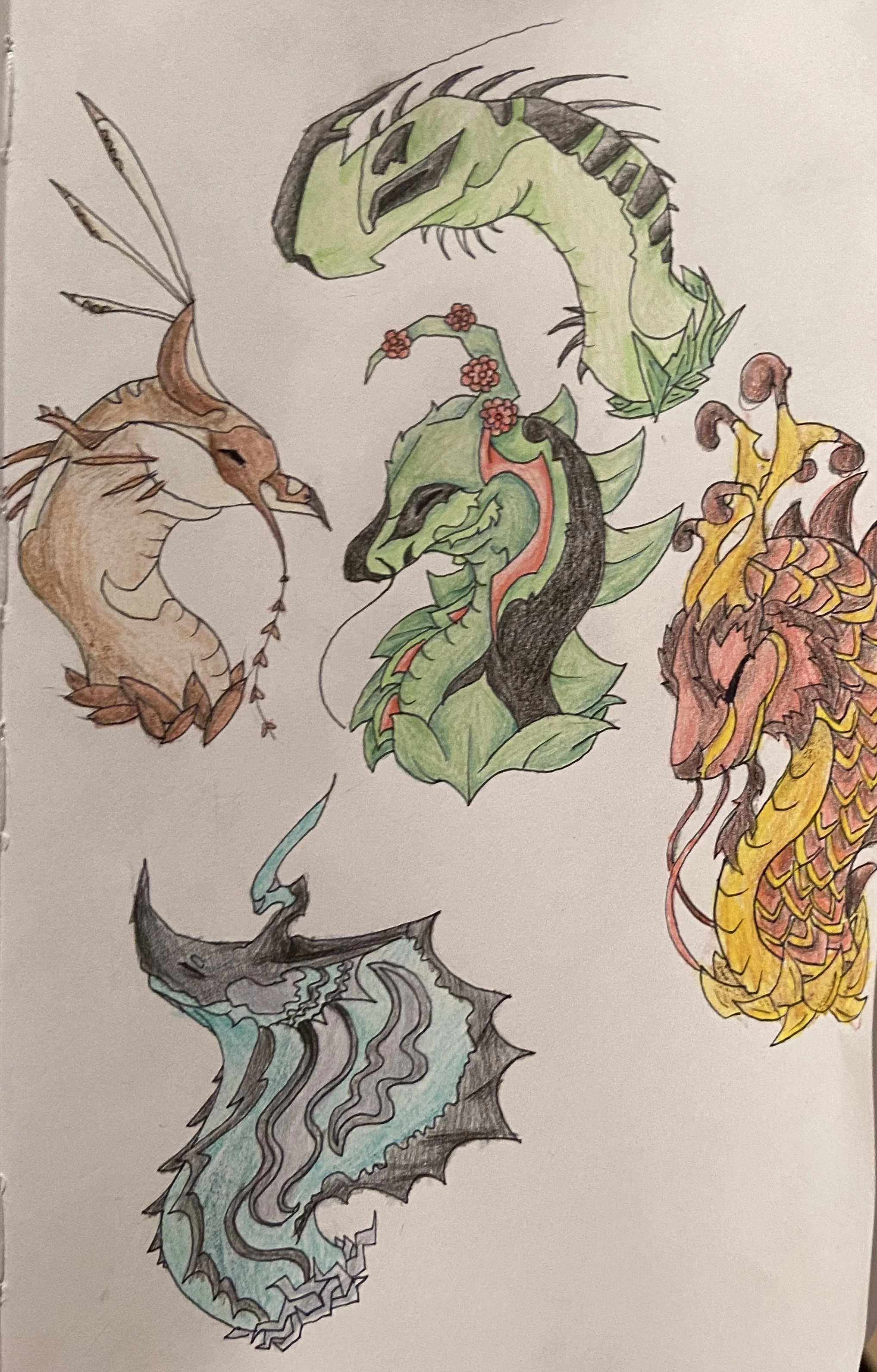 (Sorry for the wait) Drawing all the season dragons: pt5 - fulong | Fandom