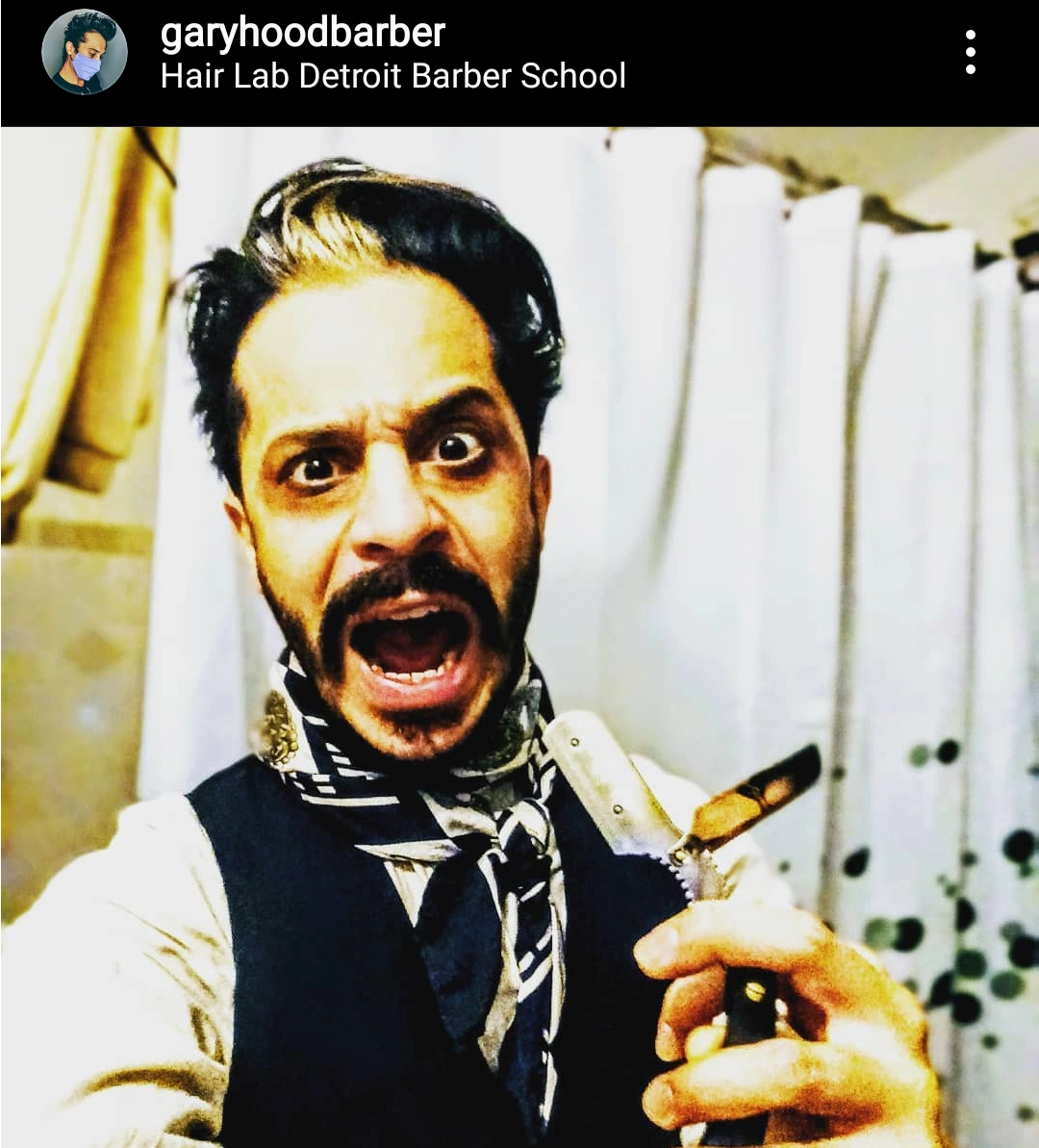 If you want to shave or get a haircut, ask our dear Gary Hood, actor ...