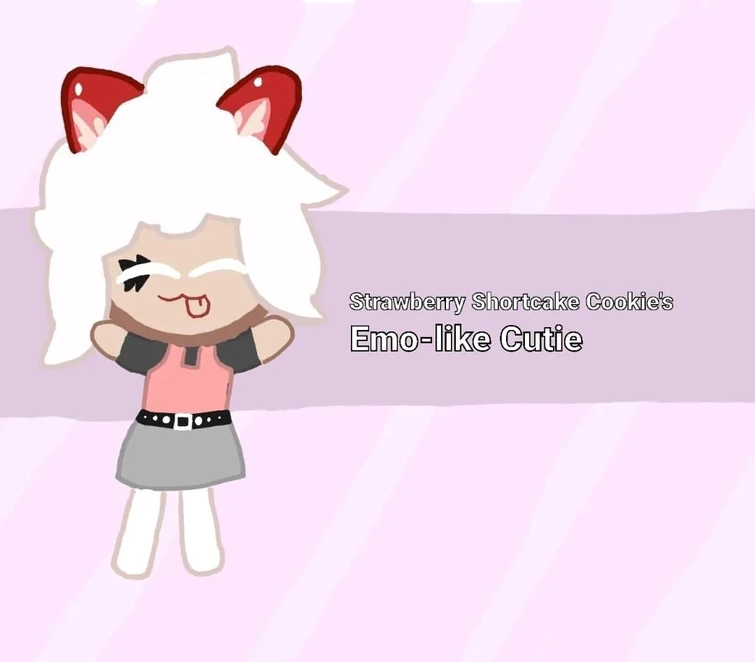 CookieCostumeInktober2024 Day 6: Strawberry Shortcake Cookie's Emo-like ...