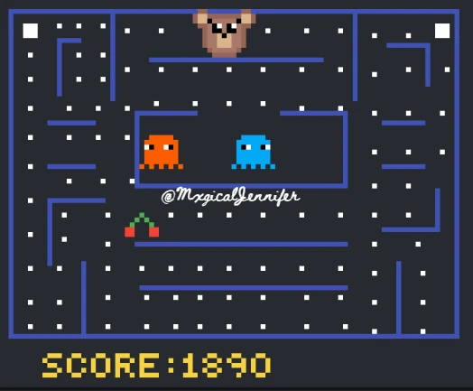 Maple was stuck in Mario, now she's stuck in Pac-Man. | Fandom