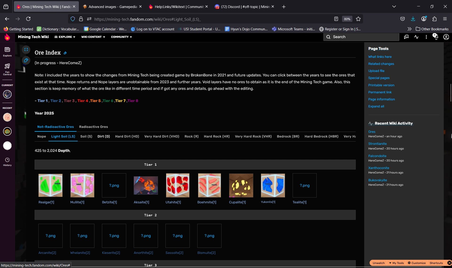 Amend on the ore index | Fandom