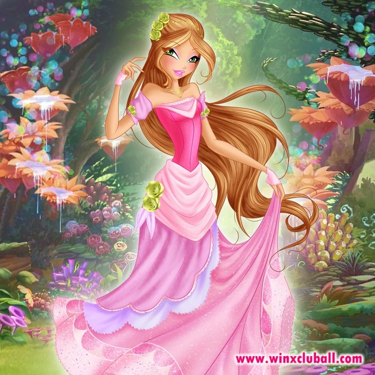 How beautiful is flora in a princess dress don't you think? | Fandom