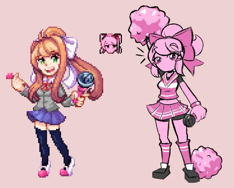 Negative Monika and Blantad | Fandom