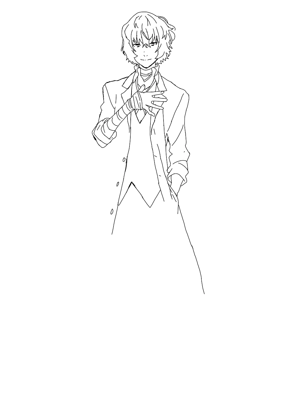 tracing wip of Dazai | Fandom