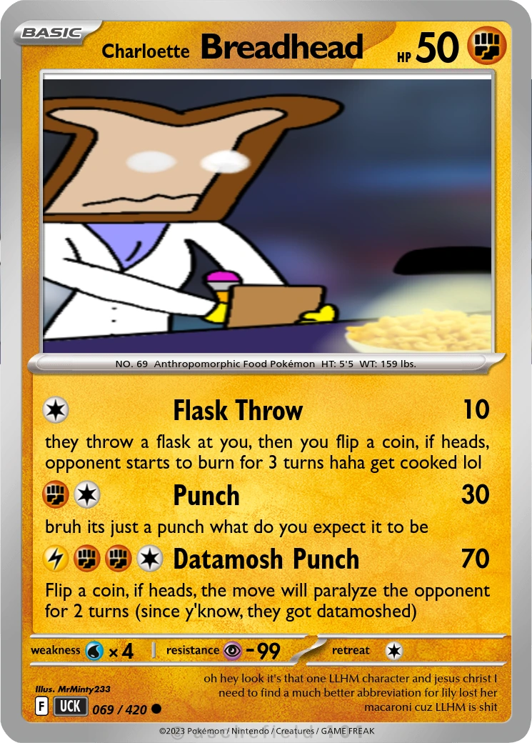 giving breadhead pokemon cards because idfk im bored | Fandom