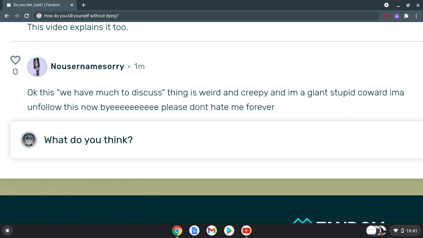 "PLEASE STOP CALLING ME CREEPY!" - ??? | Fandom