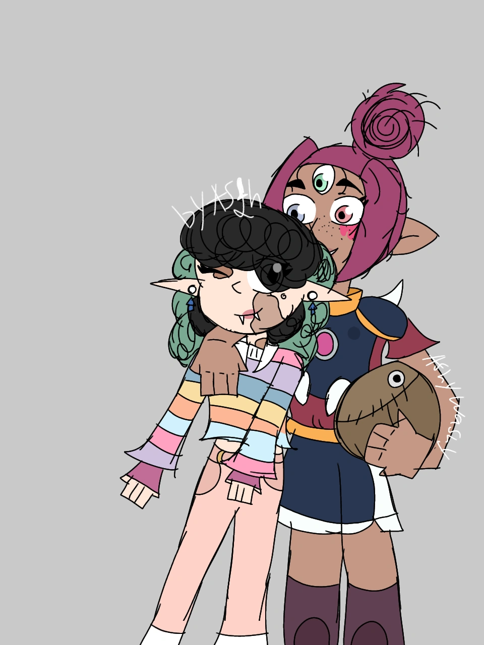 Um I made this drawing of boscha and my oc ,thought I'd share it. | Fandom