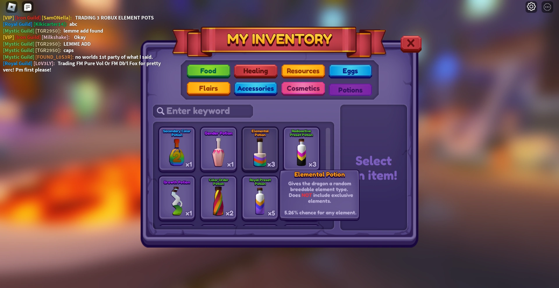 trading 3 element pots | Fandom