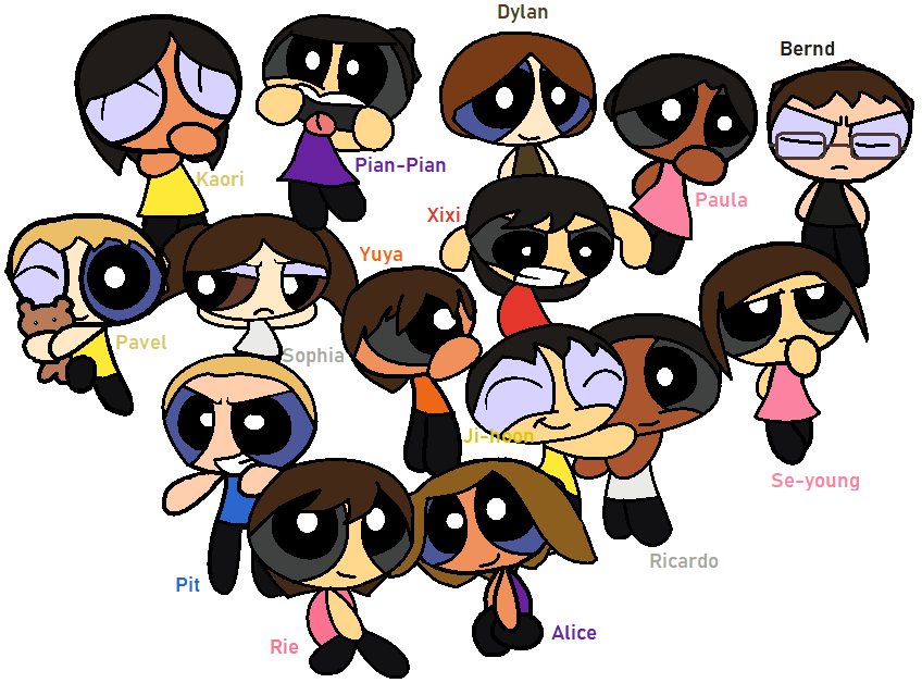 i found a powerpuff girls image base on google so i turned them into ...