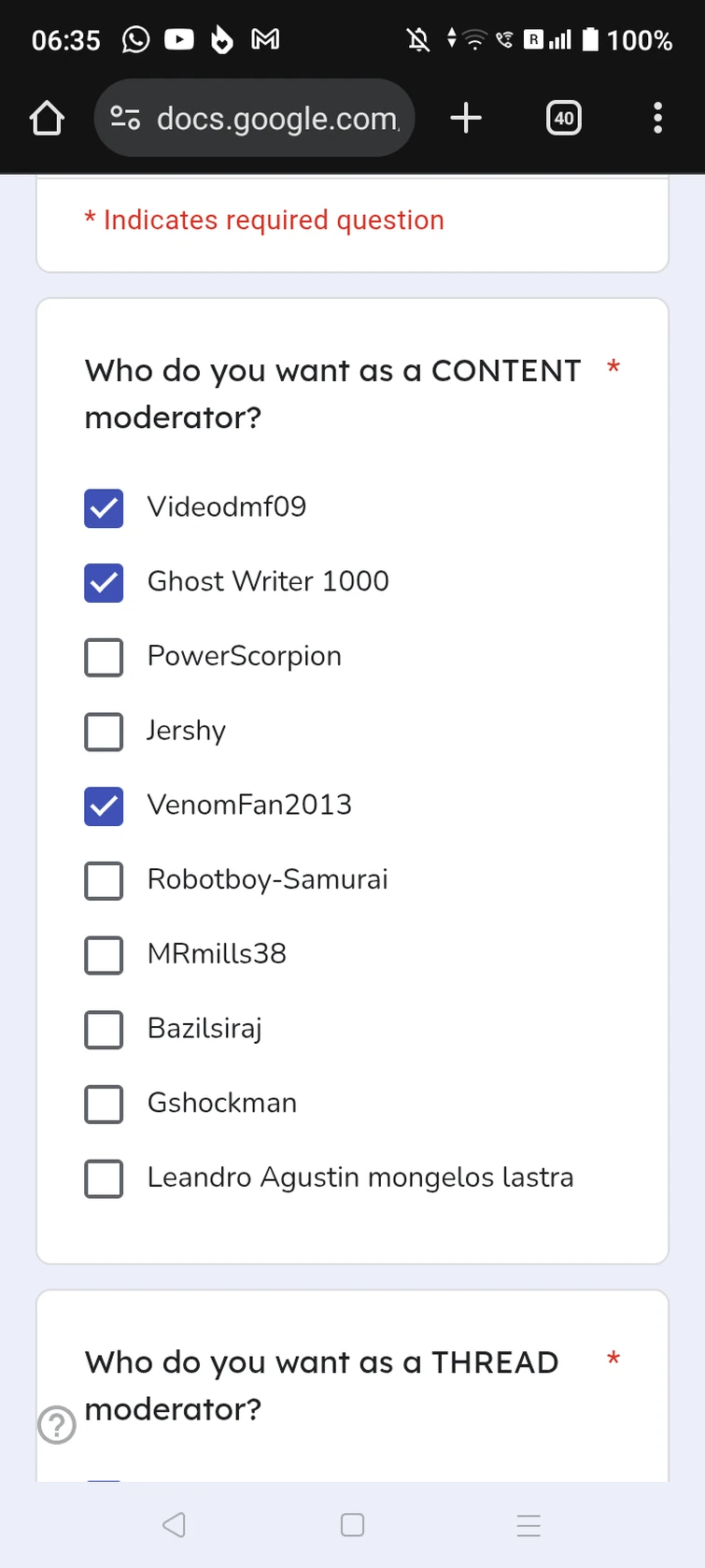 Mod Elections Form | Fandom